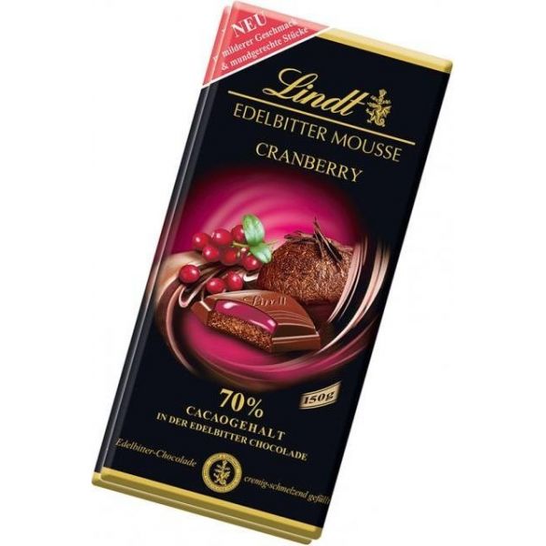 CHOCOLATE LINDT AMARGO CON ARANDANO 150GR