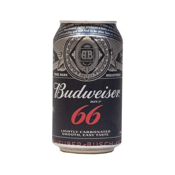 CERVEZA BUDWEISER 66 LATA NEGRA 354ML